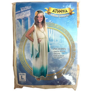 Branded | Costumes | Greek Goddess Dress With Gold Leaf Headpiece ...